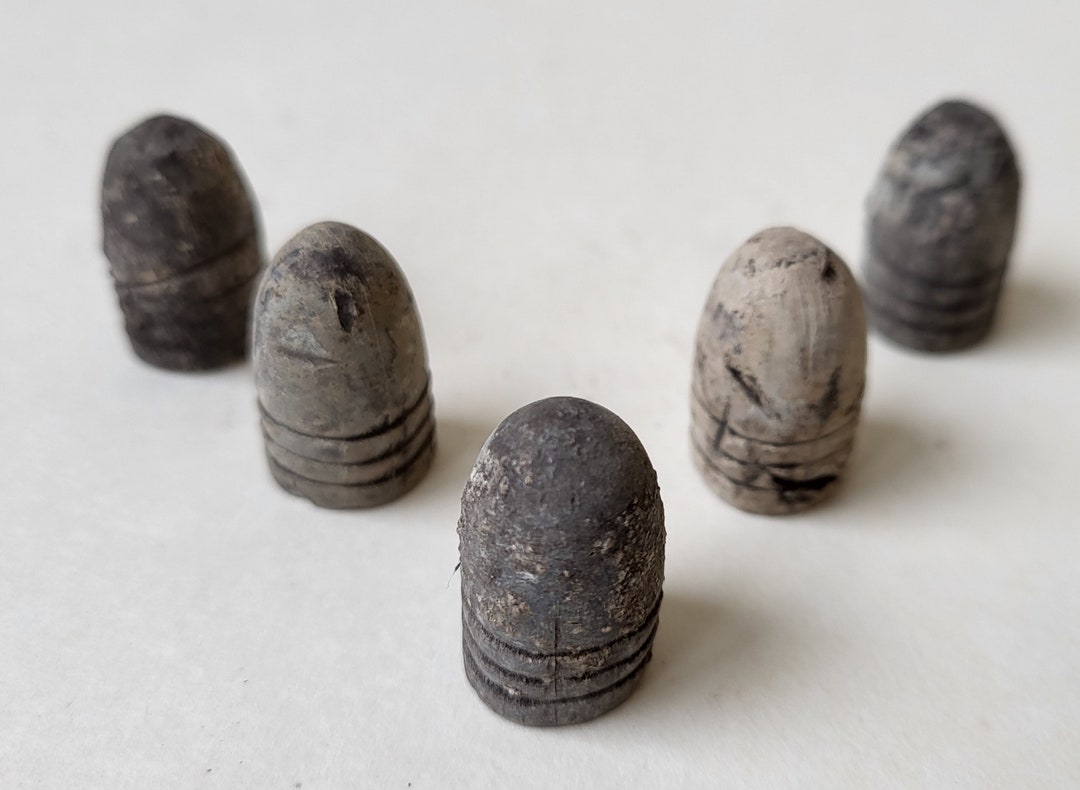Antique Lead Bullets From the Civil War 5 Pieces, Large and Heavy. Rare ...