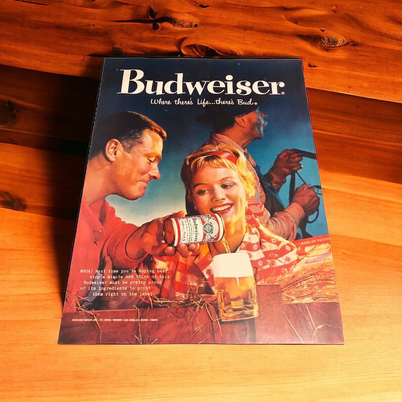 1950s Authentic Vintage Budweiser Beer Magazine Ad Large - Etsy