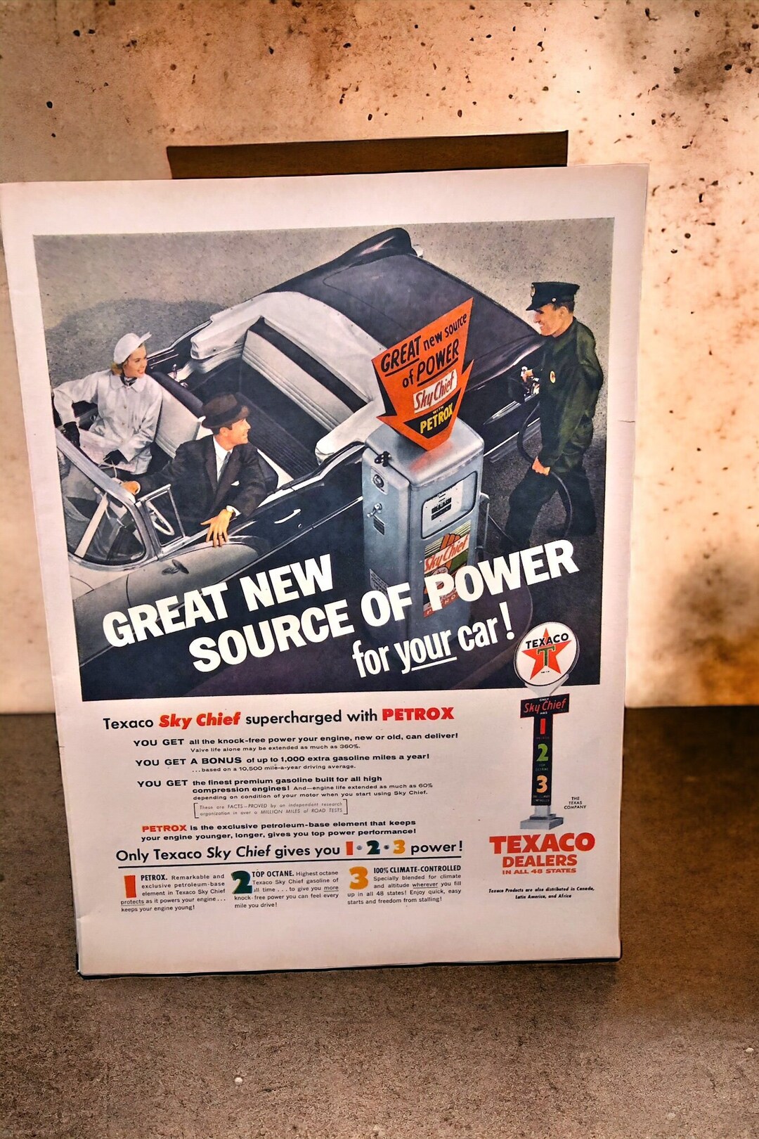 Vintage 1950s Texaco Magazine Ad - Etsy