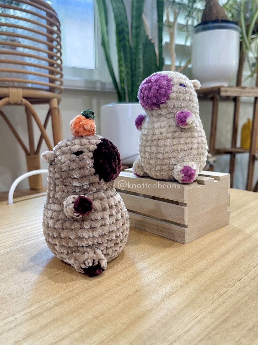 Cuddly Capybara Desk Buddy Handmade Crochet Plush | Made to Order - Etsy