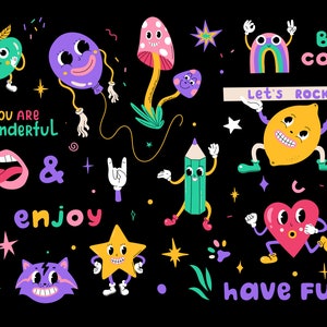 57 Retro Character Designs - Etsy