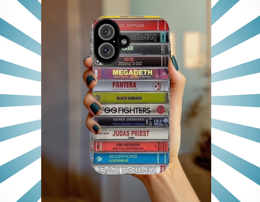 Legendary Rock Band Nostalgia Cassette Phone Case – Vintage Tape Stack ...
