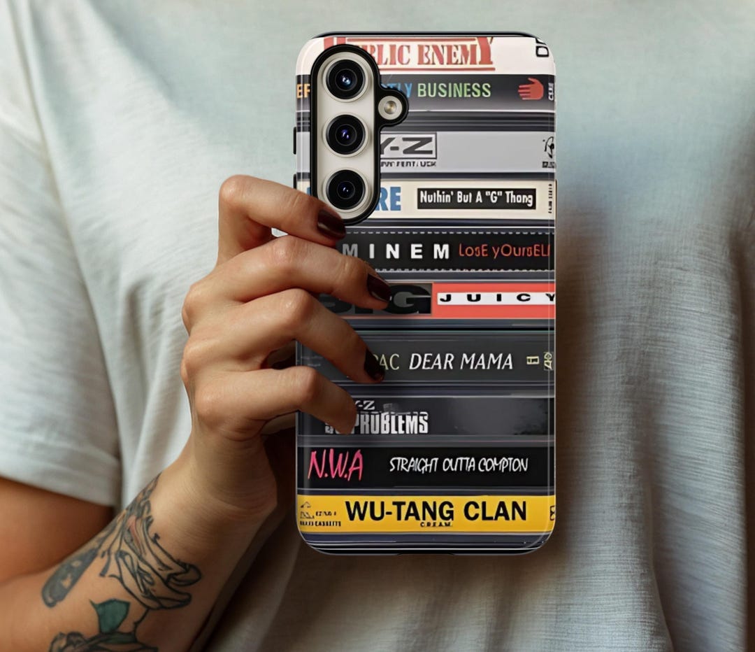 90s Hip-hop Cassette Tape Phone Case, Retro Rap Mixtape Design 2pac NWA ...