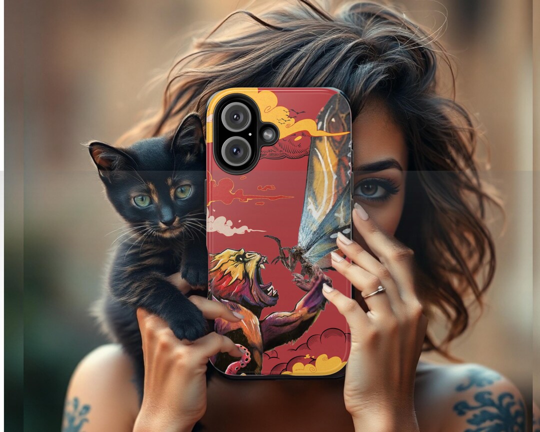 King Kong Vs Mothra Phone Case Godzilla Kaiju Fan Art Protective ...