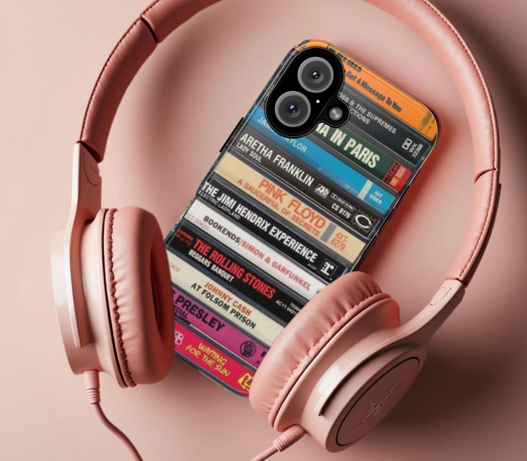Custom 80s 90s Aesthetic Cassette Tape Stack Phone Case Cover ...