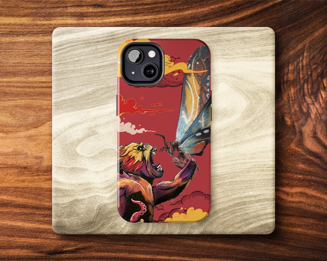 King Kong Mothra Phone Case Godzilla Kaiju Fan Art Protective Durable ...