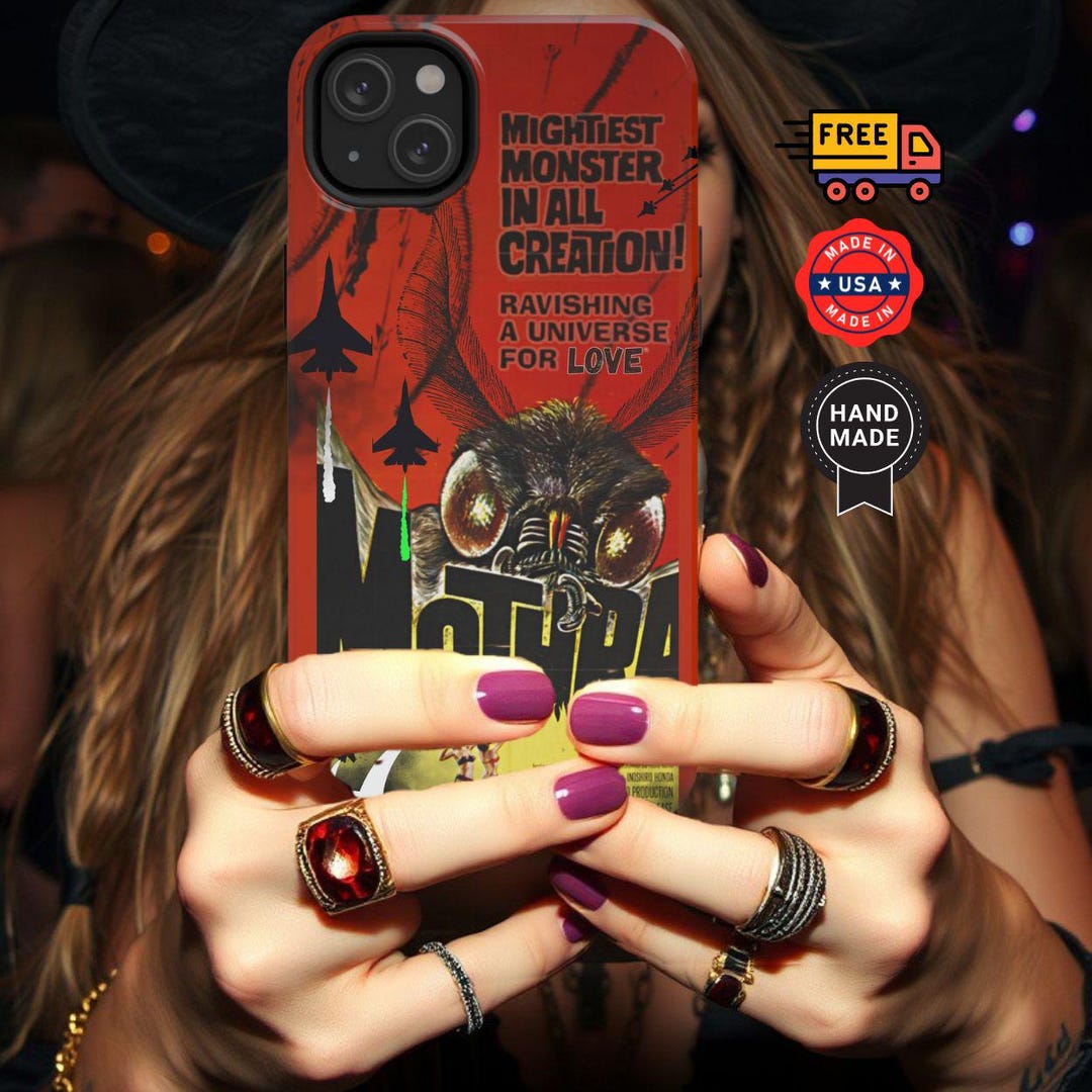 Mothra Phone Case – Godzilla Kaiju Art – Monsterverse Aesthetic – Retro ...