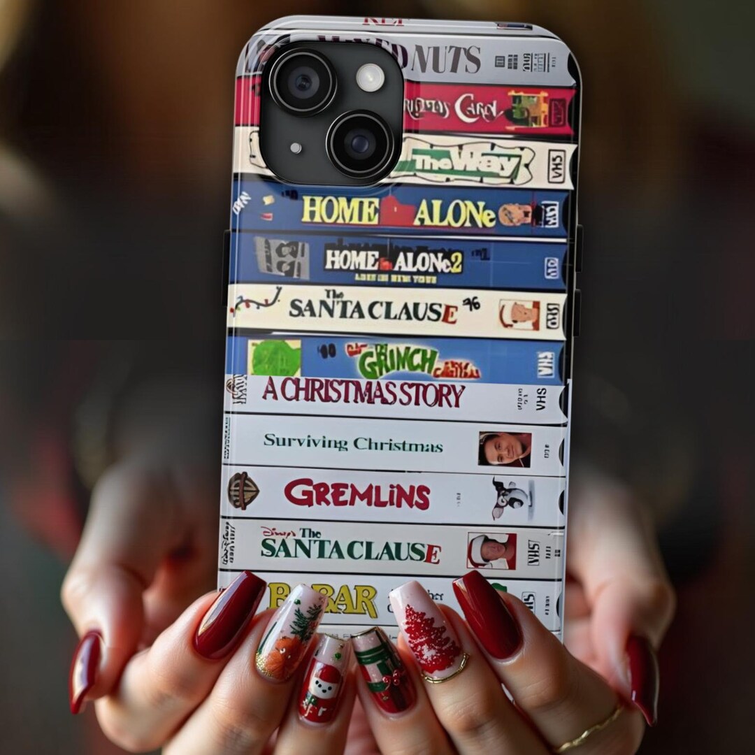 Retro Christmas Movie VHS Phone Case Nostalgic Holiday Decor Durable ...