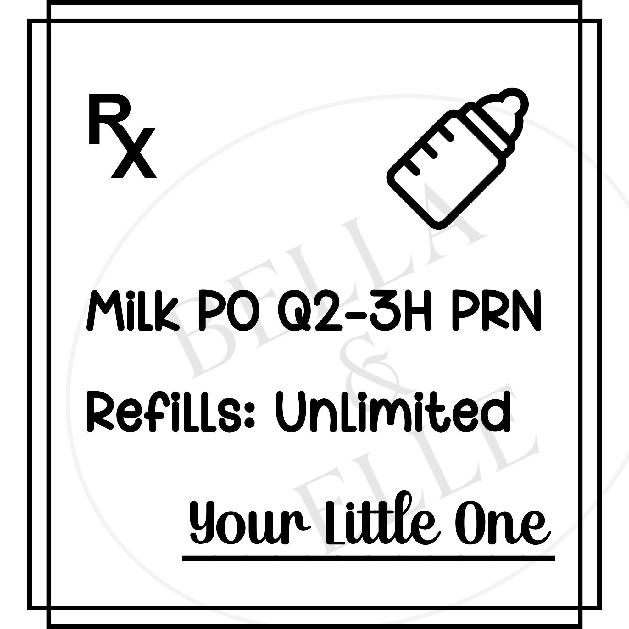 Prescription SVG From Your Little One, Medical Healthcare Baby Shower ...