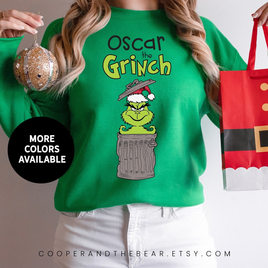 Oscar the Grinch Sweatshirt Grinch Christmas Sweater Oscar - Etsy
