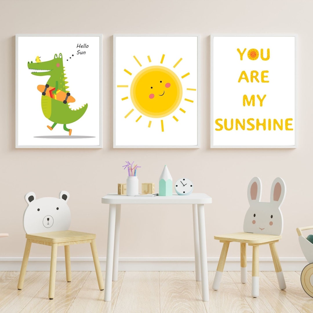Alligator Wall Art, Cute Crocodile Wall Art Printable Nursery Decor ...