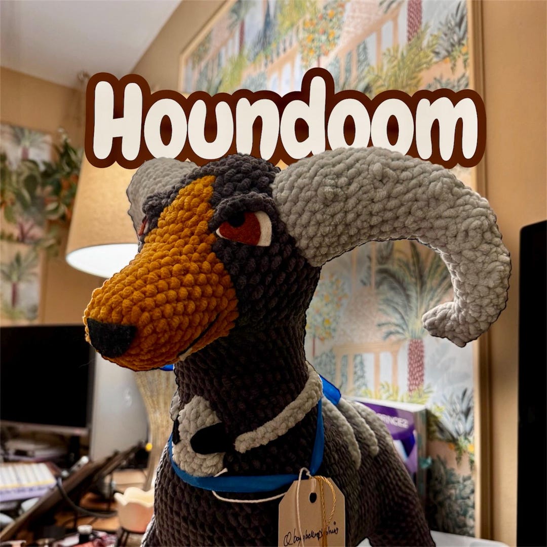 Extra Large Houndoom Inspired Plush Toy (crochet Amigurumi Plushie) - Etsy