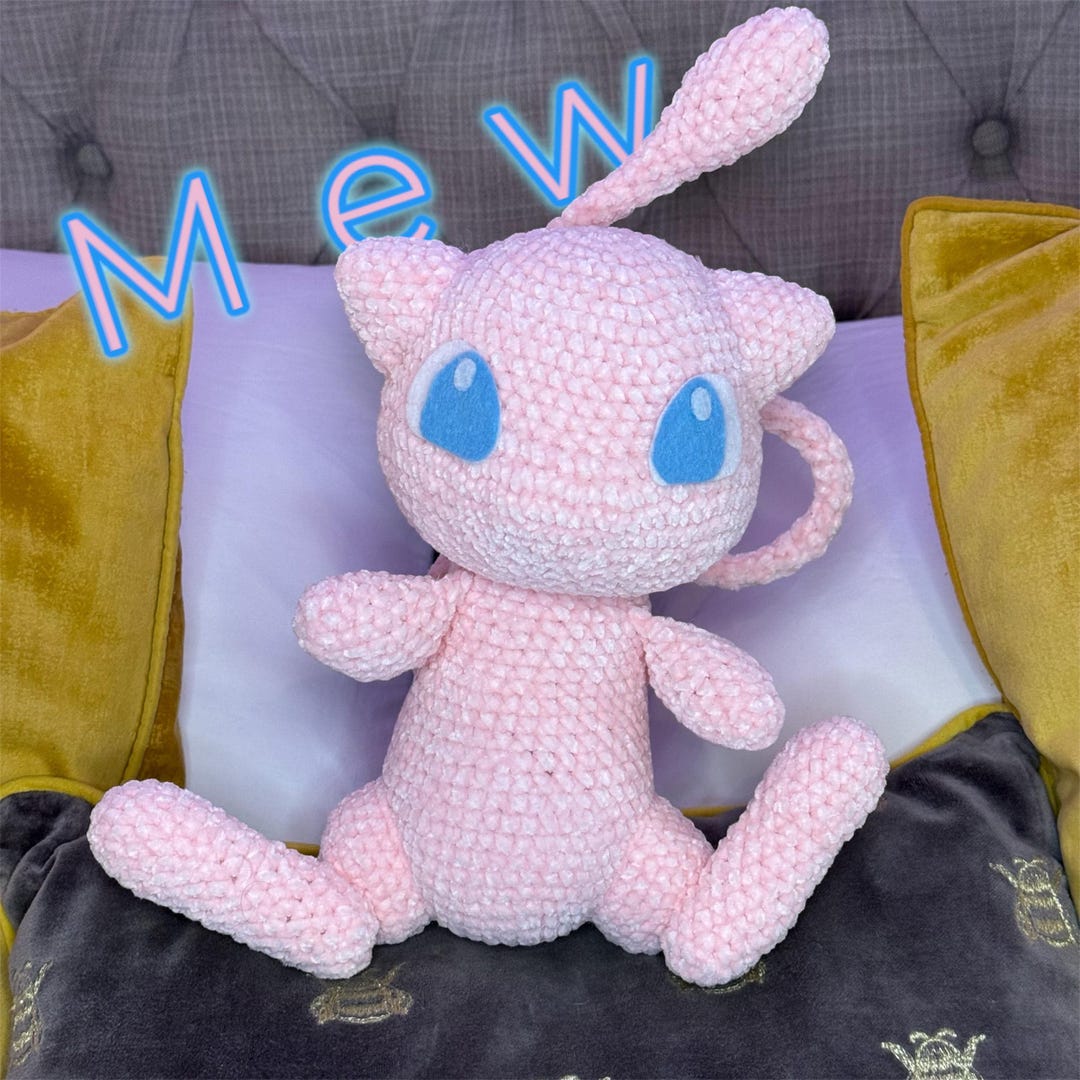 Handmade Mew Plush Pokémon Toy crochet Amigurumi Plushie - Etsy