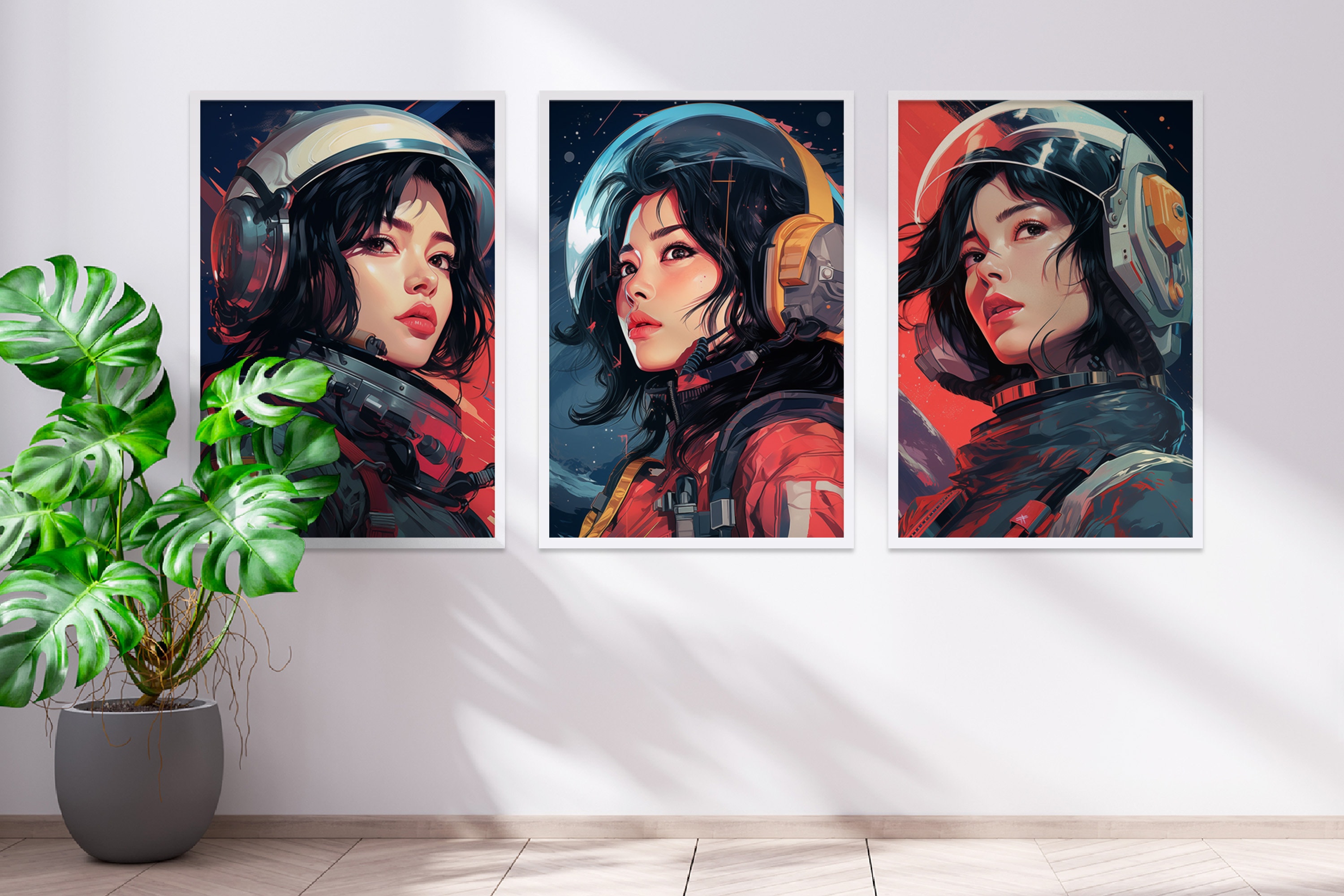 Science Fiction Poster Digital Download, Space Heroines, Teen Boy Gift ...