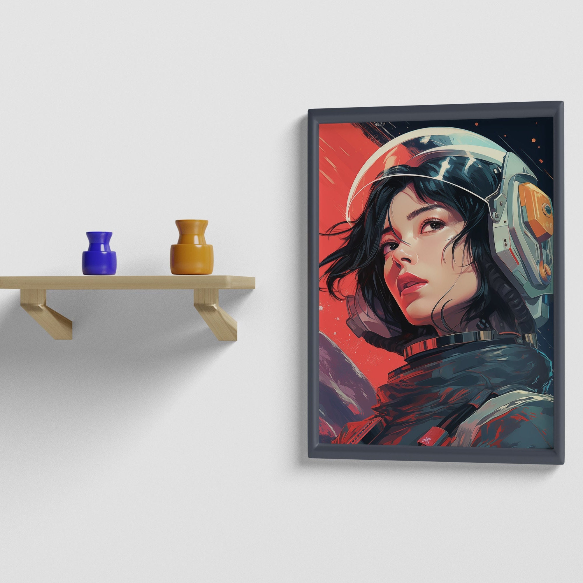 Science Fiction Poster Digital Download, Space Heroines, Teen Boy Gift ...