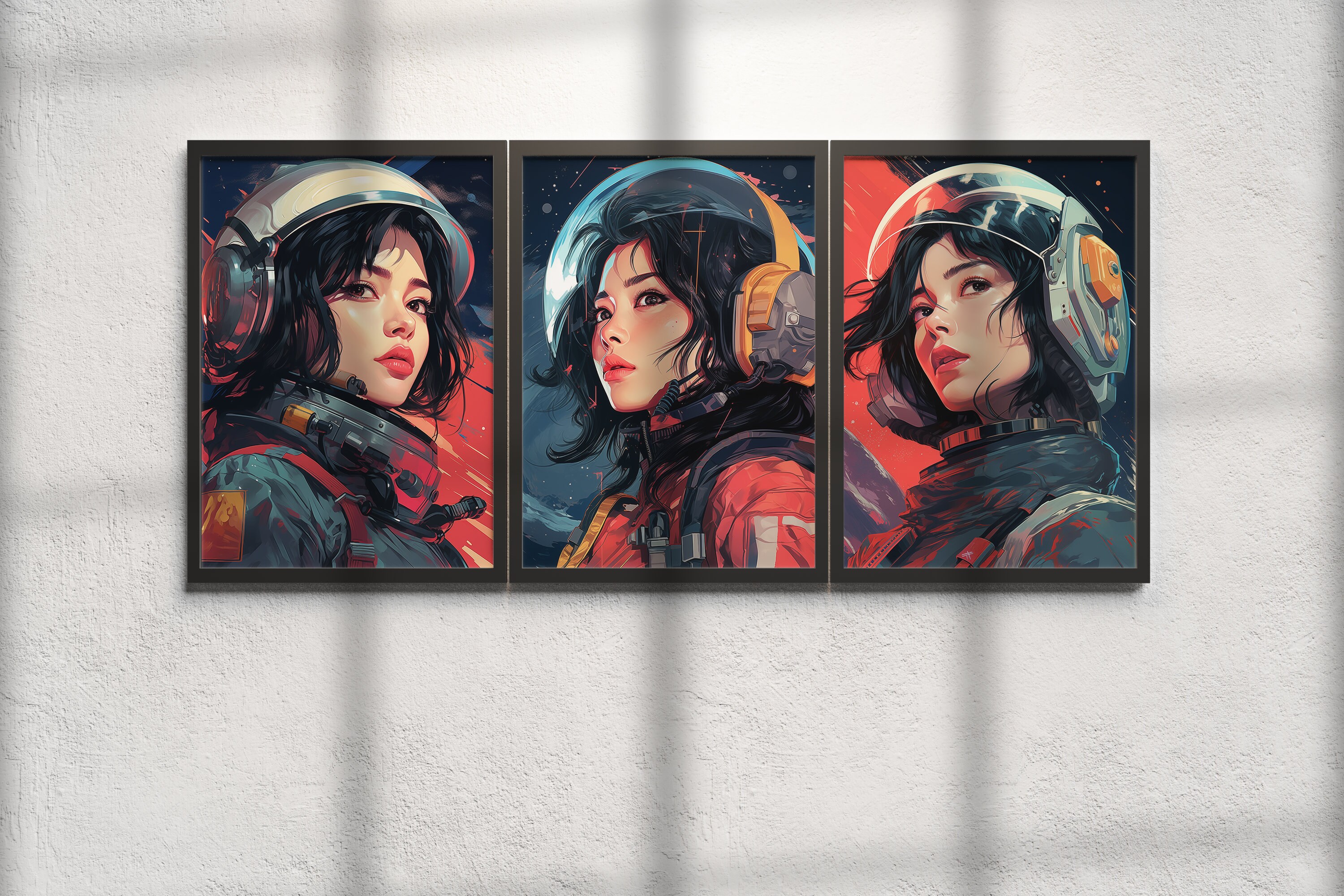 Science Fiction Poster Digital Download, Space Heroines, Teen Boy Gift ...