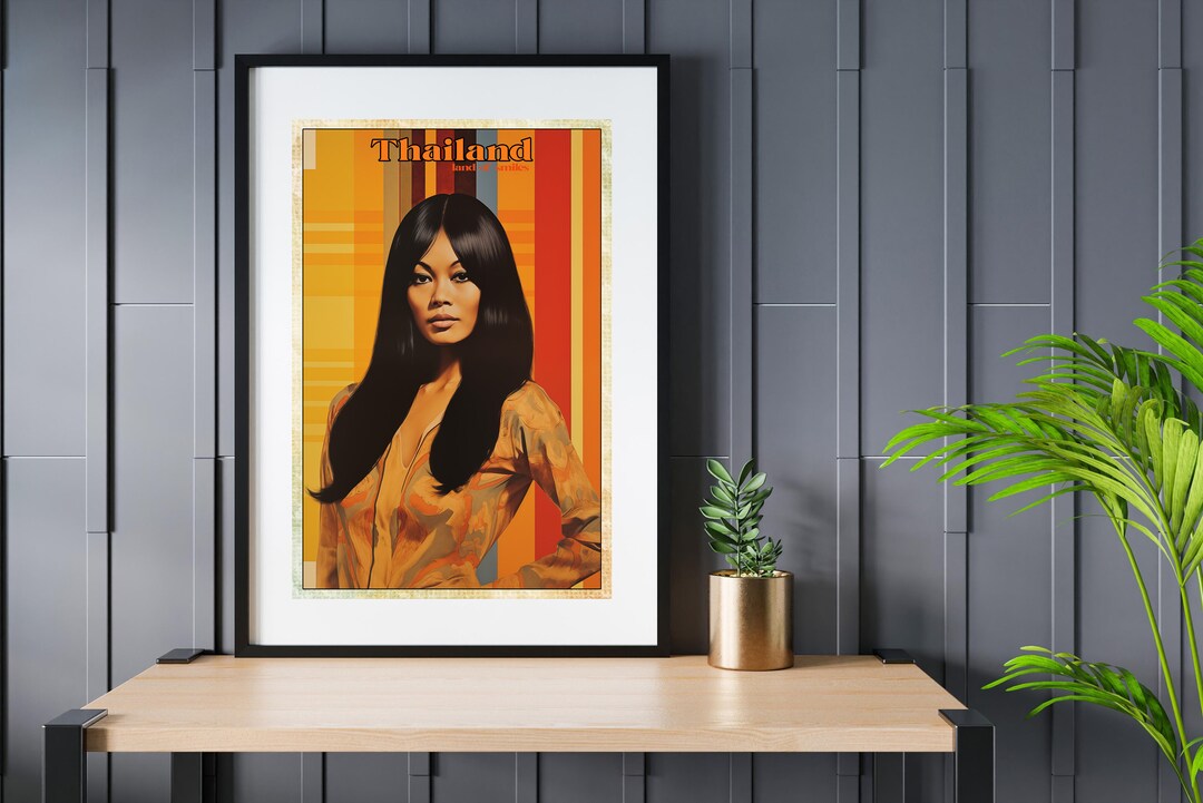 Beautiful Thai Retro Poster, Thailand Poster, Travel Poster With ...