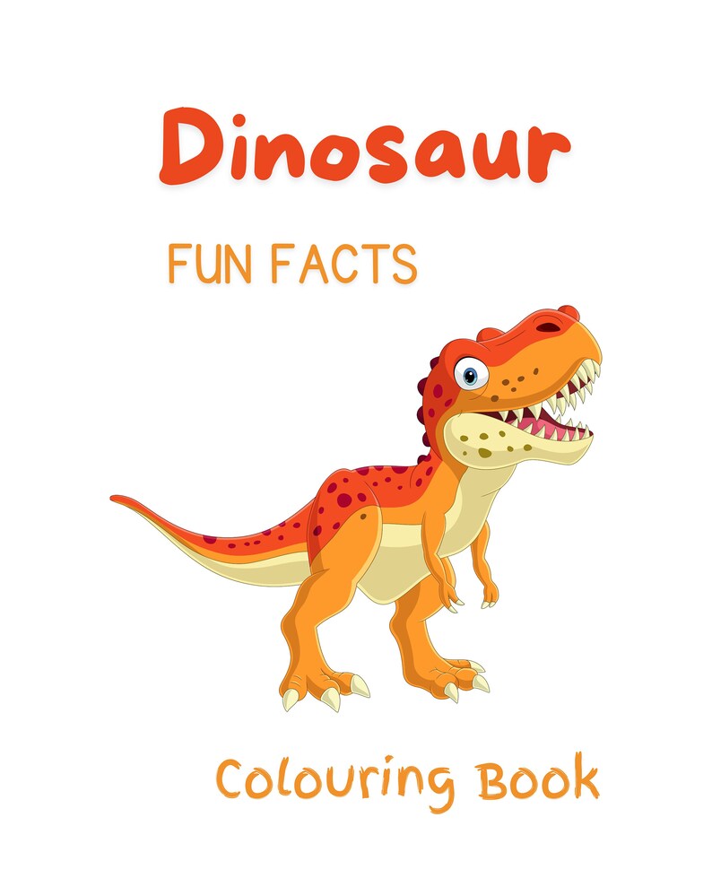 Dinosaur Fun Facts Colouring Book - Etsy