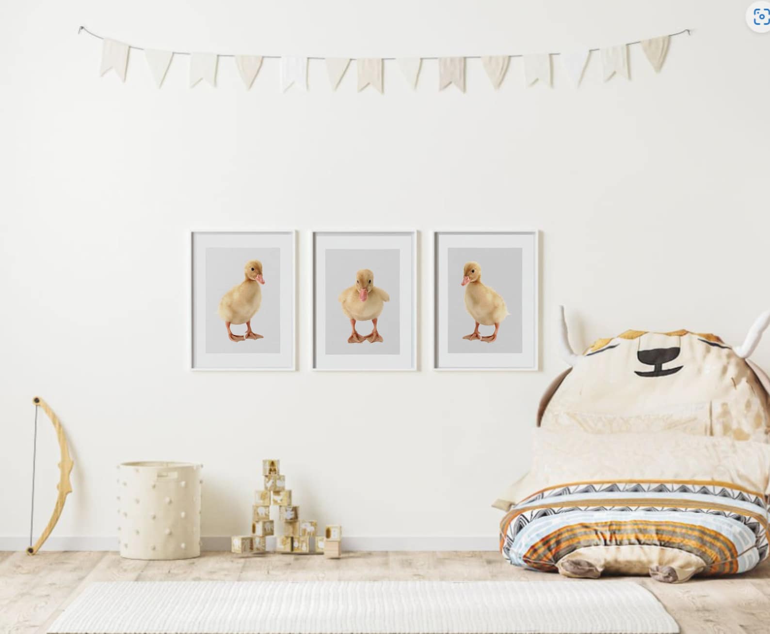 Baby Duck Wall Art, Baby Bedroom, Set of 4 Printable Digital Download ...