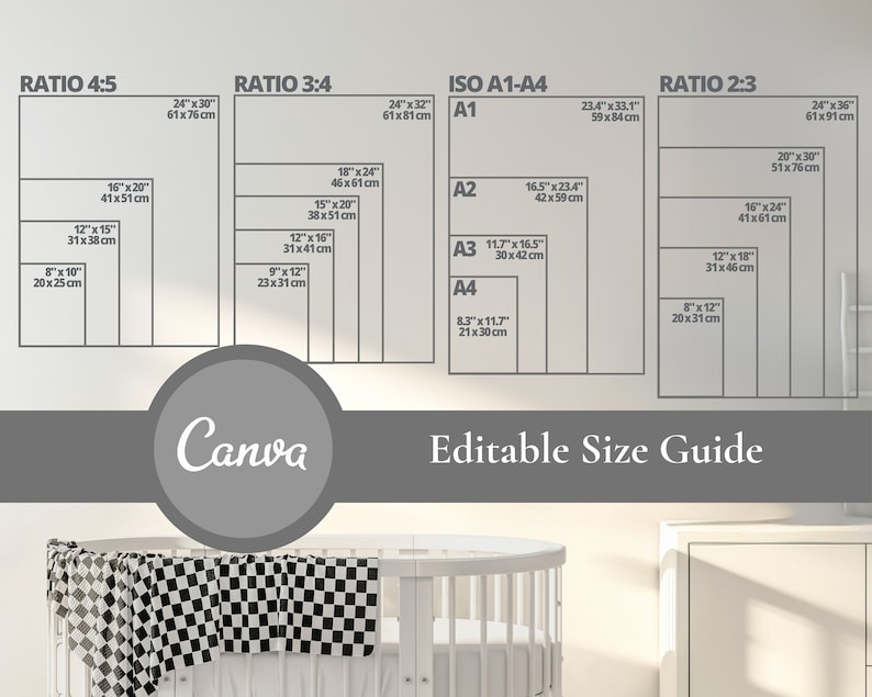 Wall Art Size Guide Frame Size Guide Print Size Guide Poster Size Chart ...