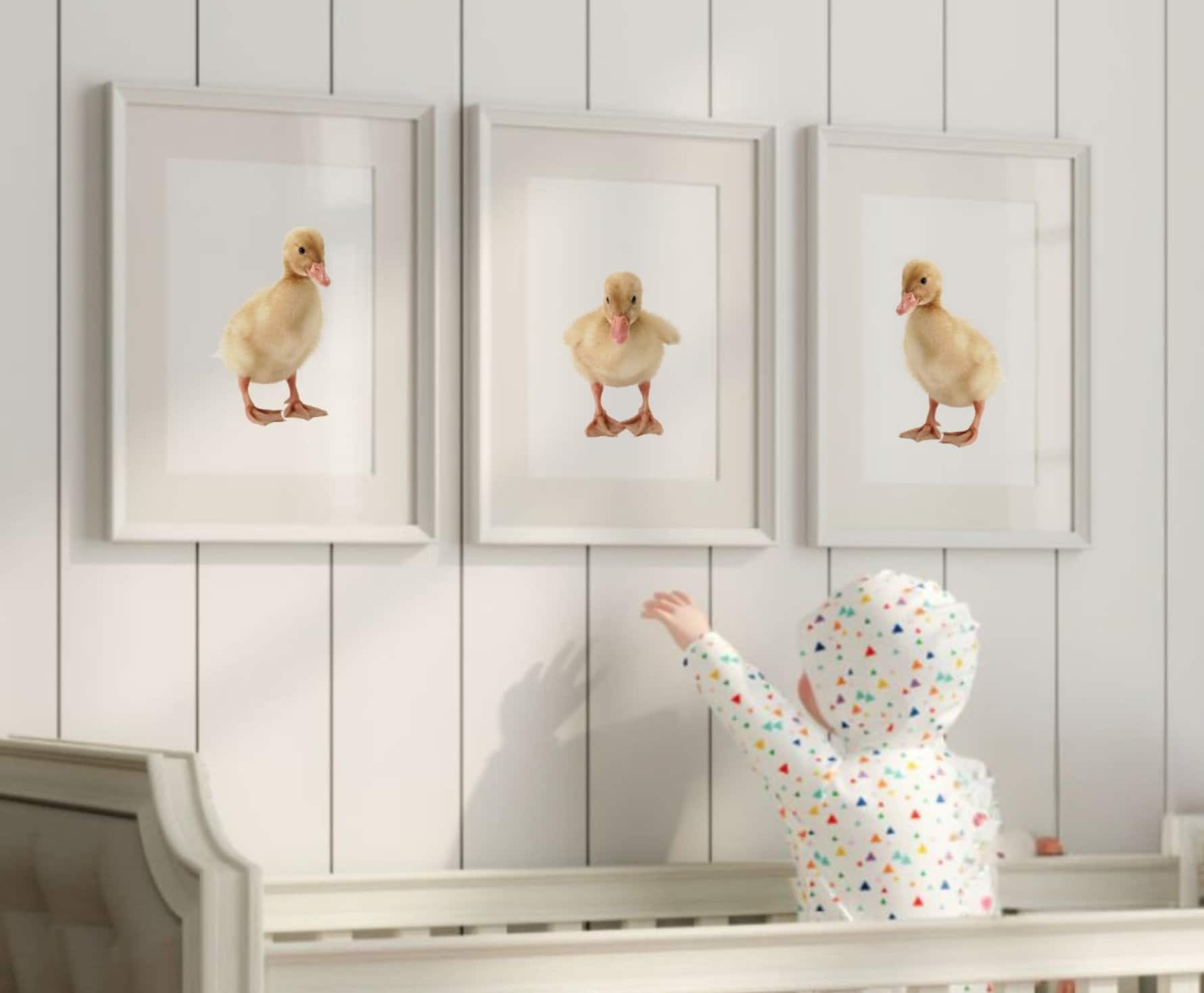 Baby Duck Wall Art, Baby Bedroom, Set of 4 Printable Digital Download ...