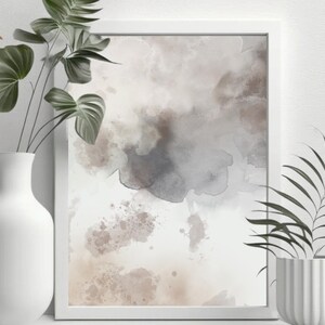 Neutral Aesthetic Abstract Painting - Contemporary Wall Art for Home or ...