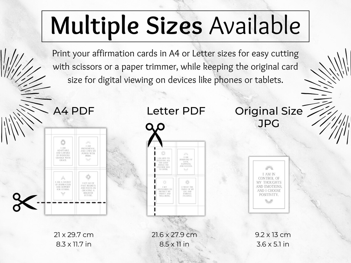 Minimalist Affirmation Cards Printable Positive Affirmation Cards ...