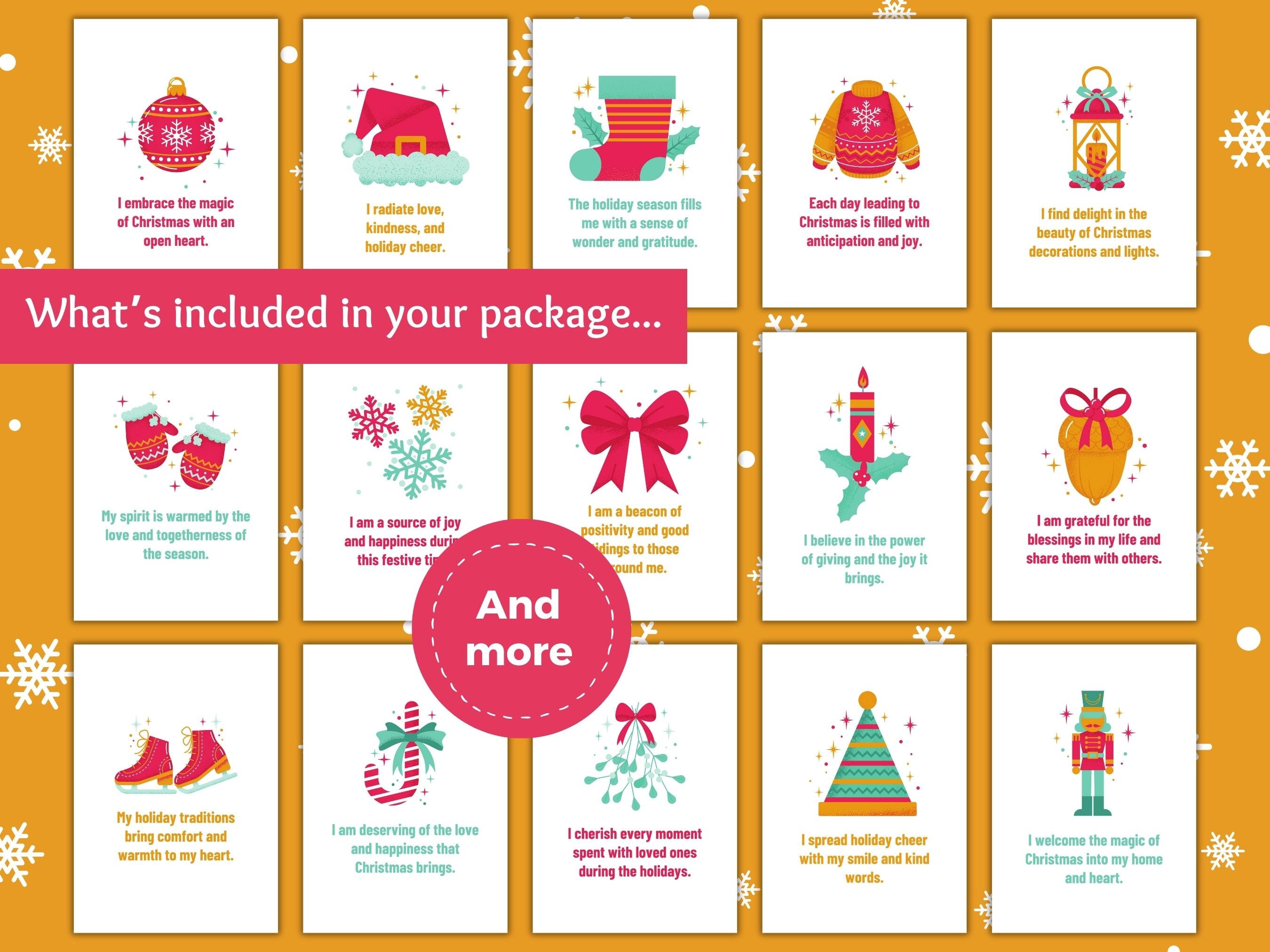 Christmas Affirmation Cards Printable Christmas Affirmations Holiday ...