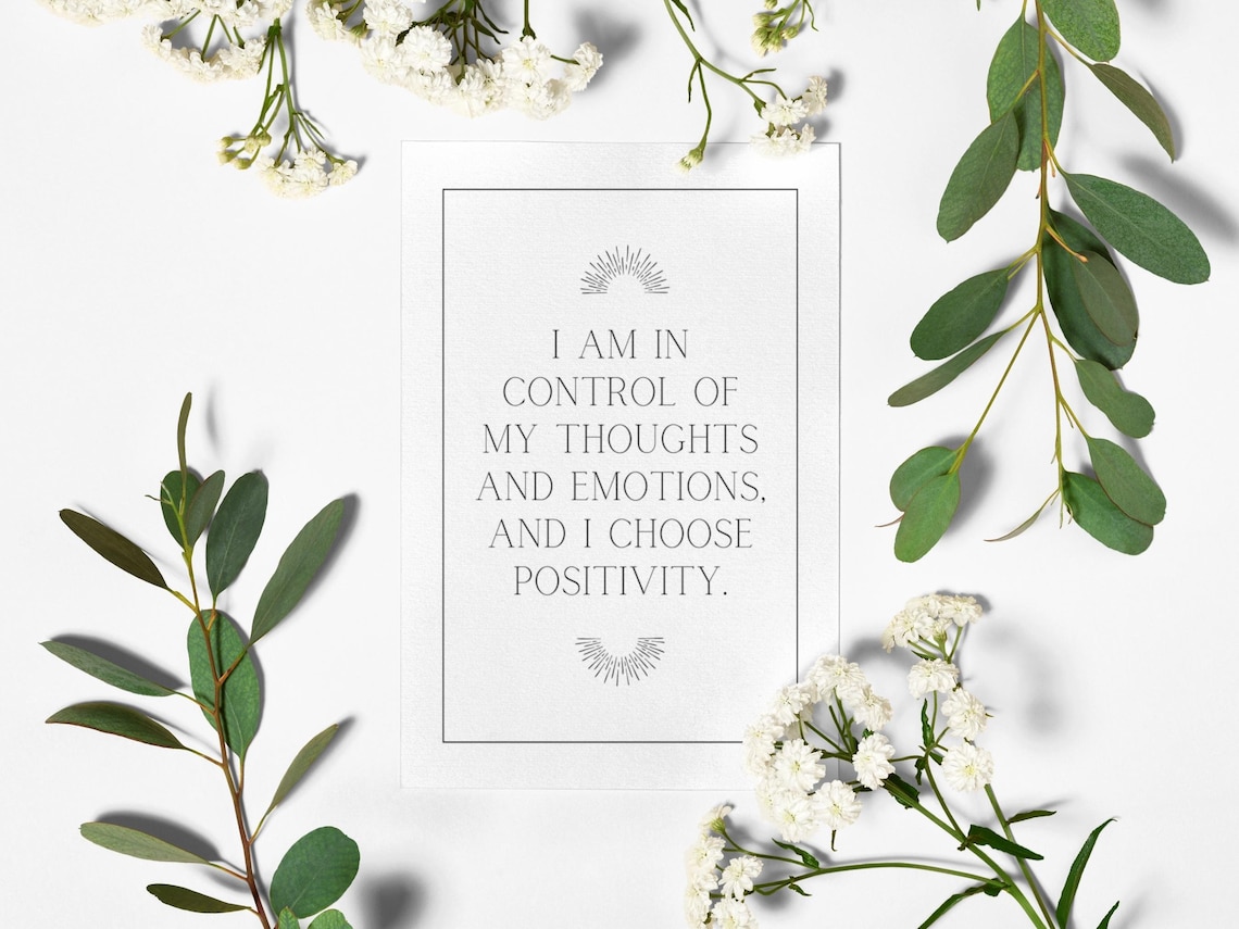 Minimalist Affirmation Cards Printable Positive Affirmation - Etsy