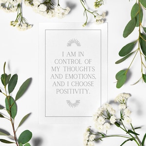 Minimalist Affirmation Cards Printable Positive Affirmation - Etsy