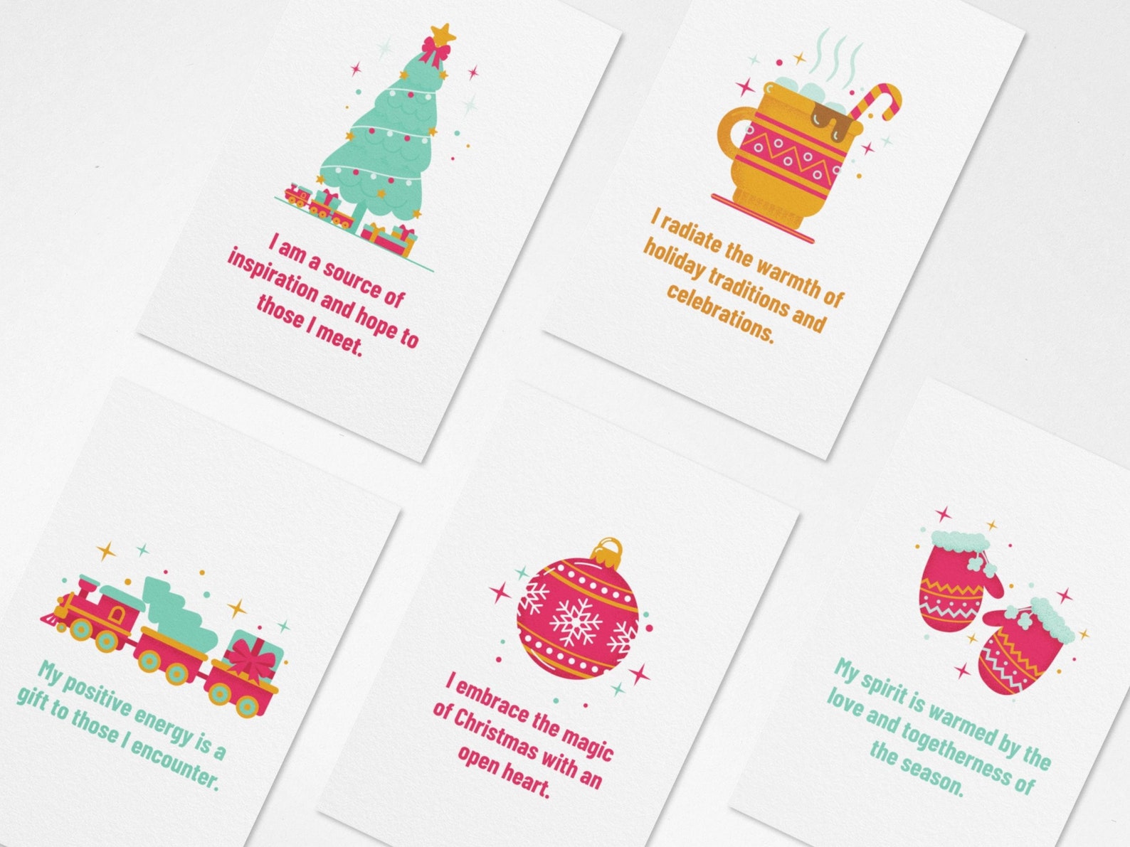 Christmas Affirmation Cards Printable Christmas Affirmations Holiday ...