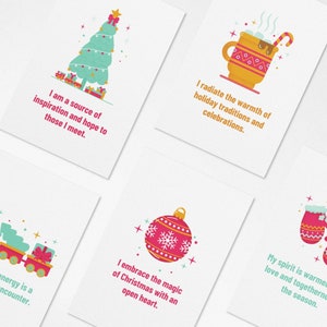 Christmas Affirmation Cards Printable Christmas Affirmations Holiday ...