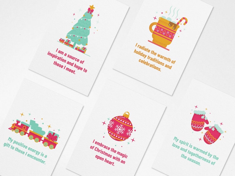 Christmas Affirmation Cards Printable Christmas Affirmations Holiday ...