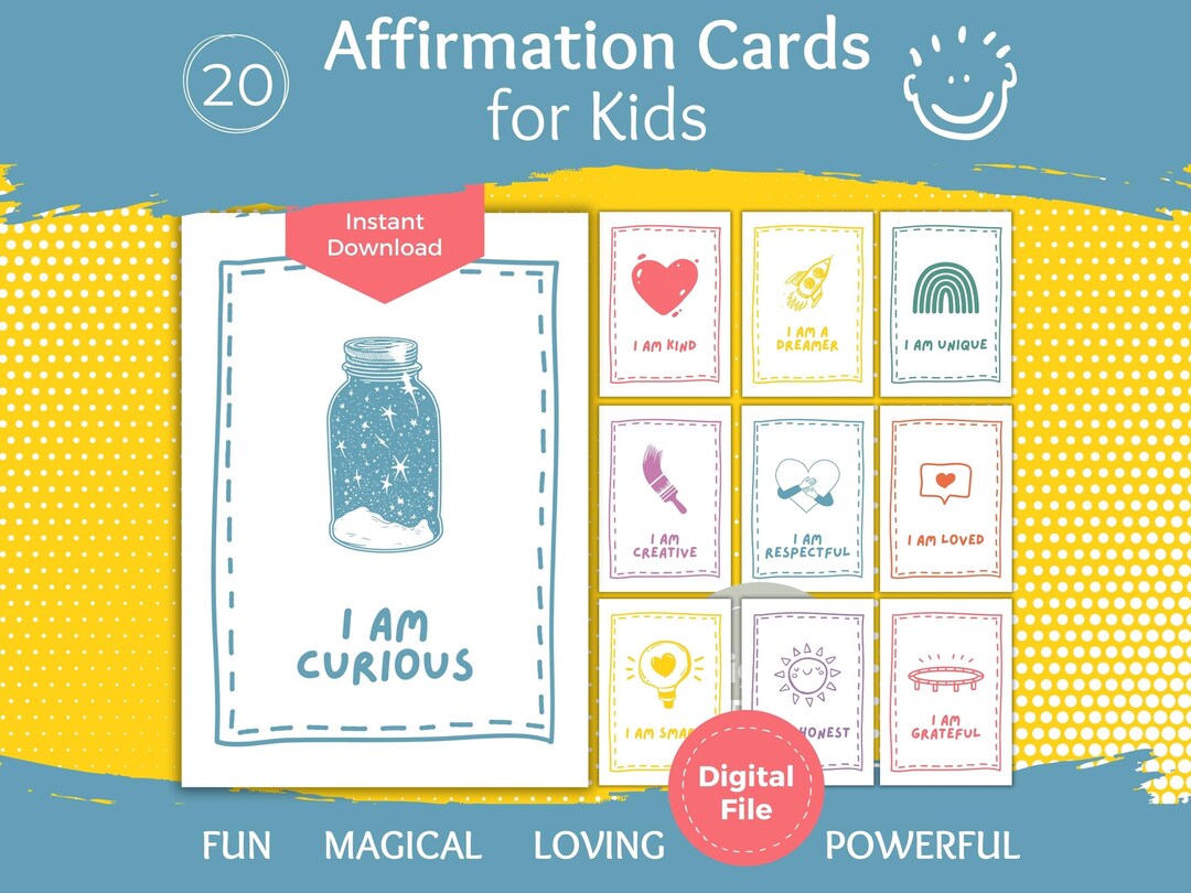 Positive Affirmation Cards for Kids With ADHD Positive - Etsy