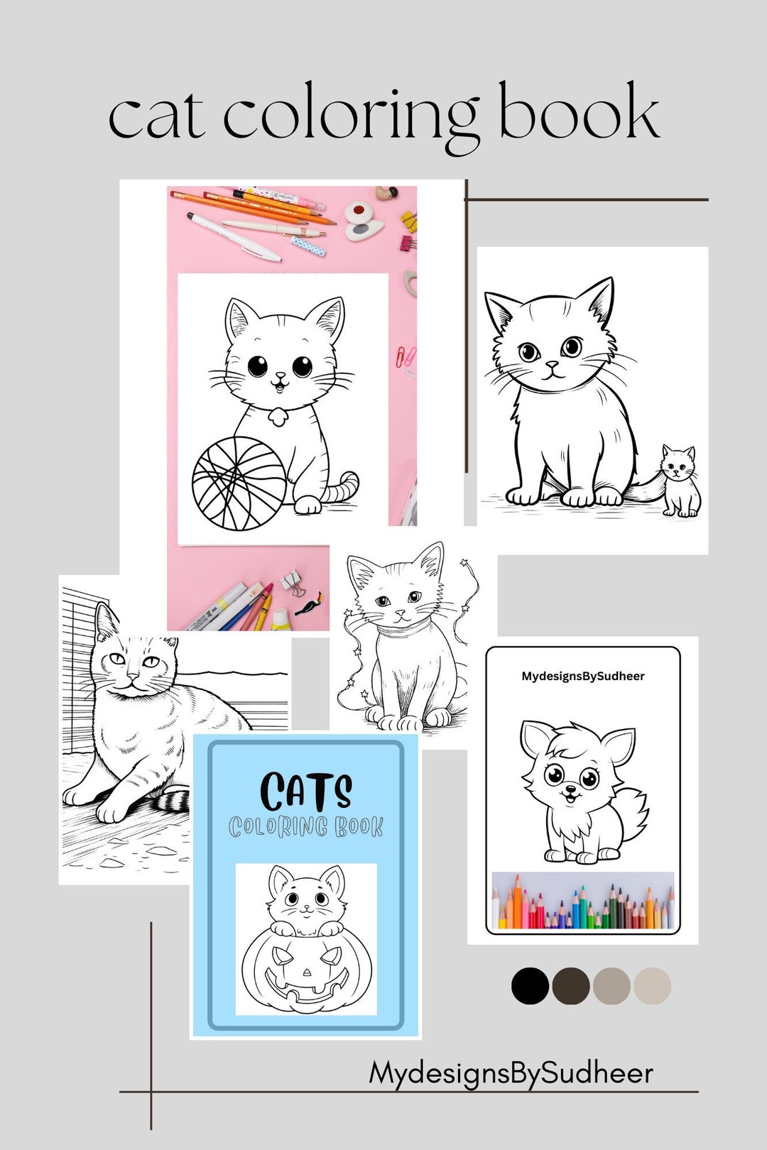 Animal Kingdom: Cute and Cuddly Coloring Pages for Kids and Adults ...