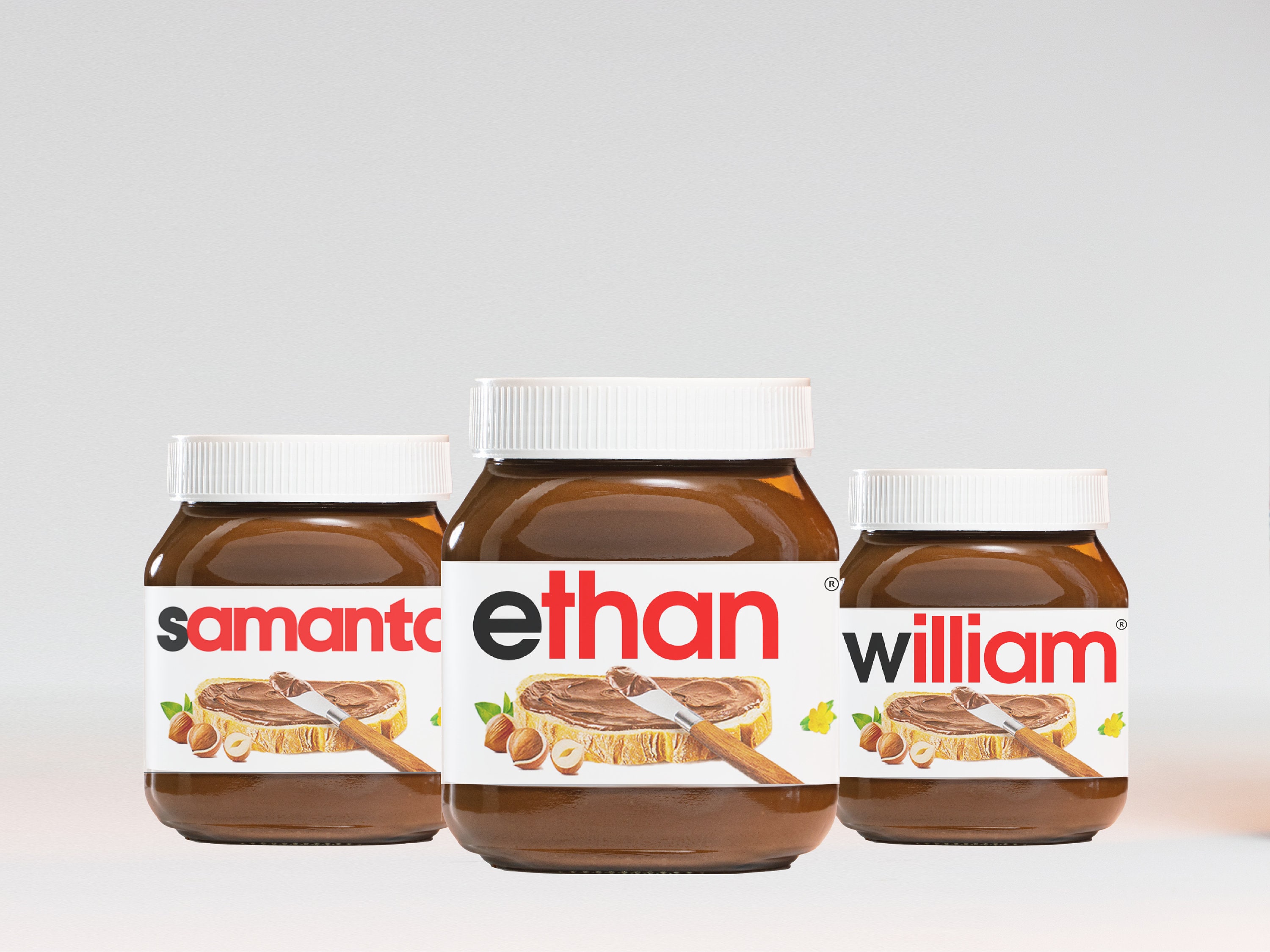 Personalised NUTELLA Jar Label Digital File Nutella Label Printable ...