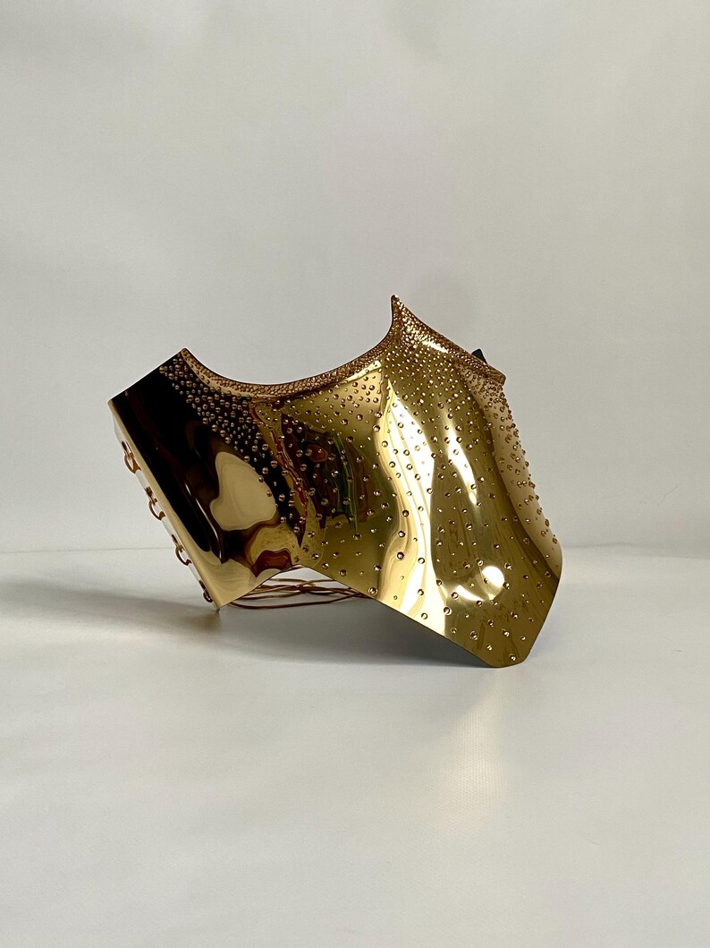 Gold Armor Corset, Breastplate Bustier, Futuristic Corset Belt ...