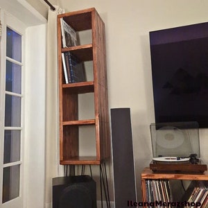 Customizable Record Bookcase Tower Records Rack Lp Storage Vertical ...