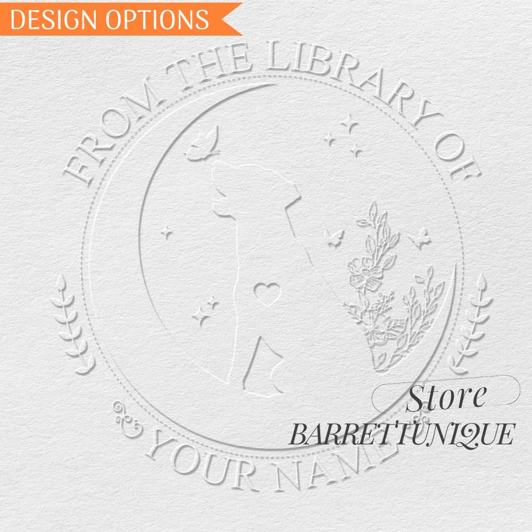 Magic Dog Book Custom Embosser From the Library of Ex Libris - Etsy