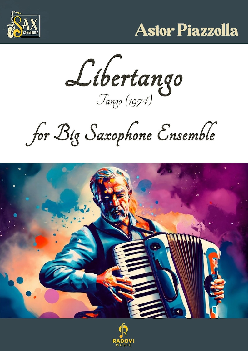Libertango by Astor Piazzolla for Big Saxophone Ensemble - Etsy