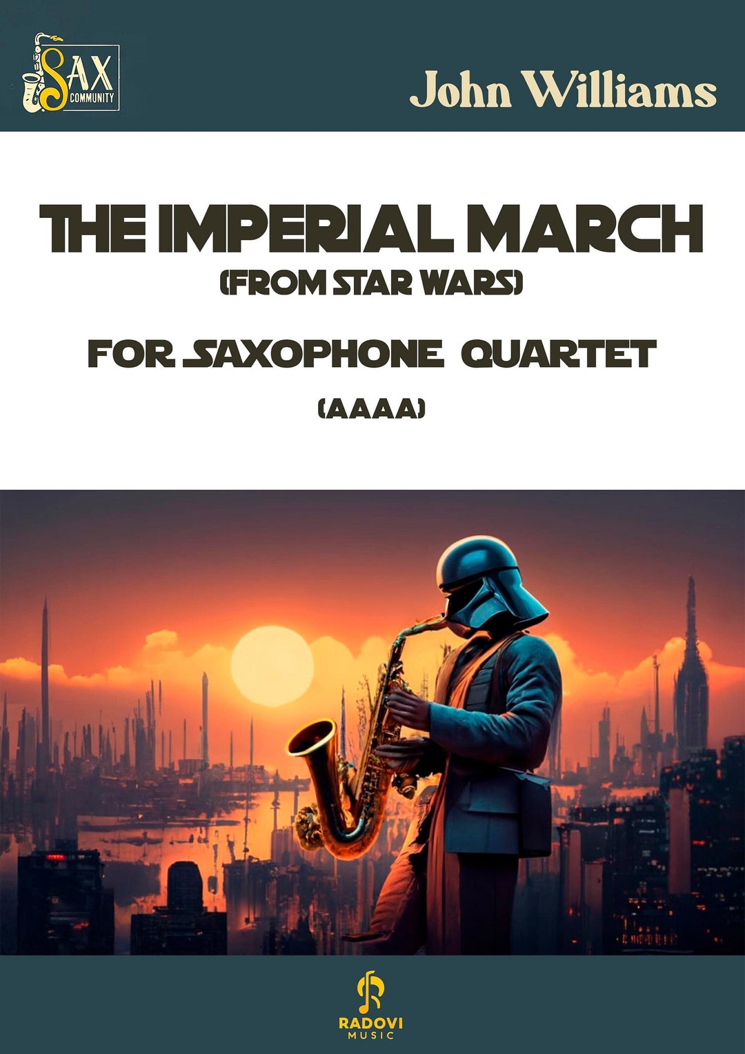 The Imperial March by John Williams for 4 Saxophones - Etsy