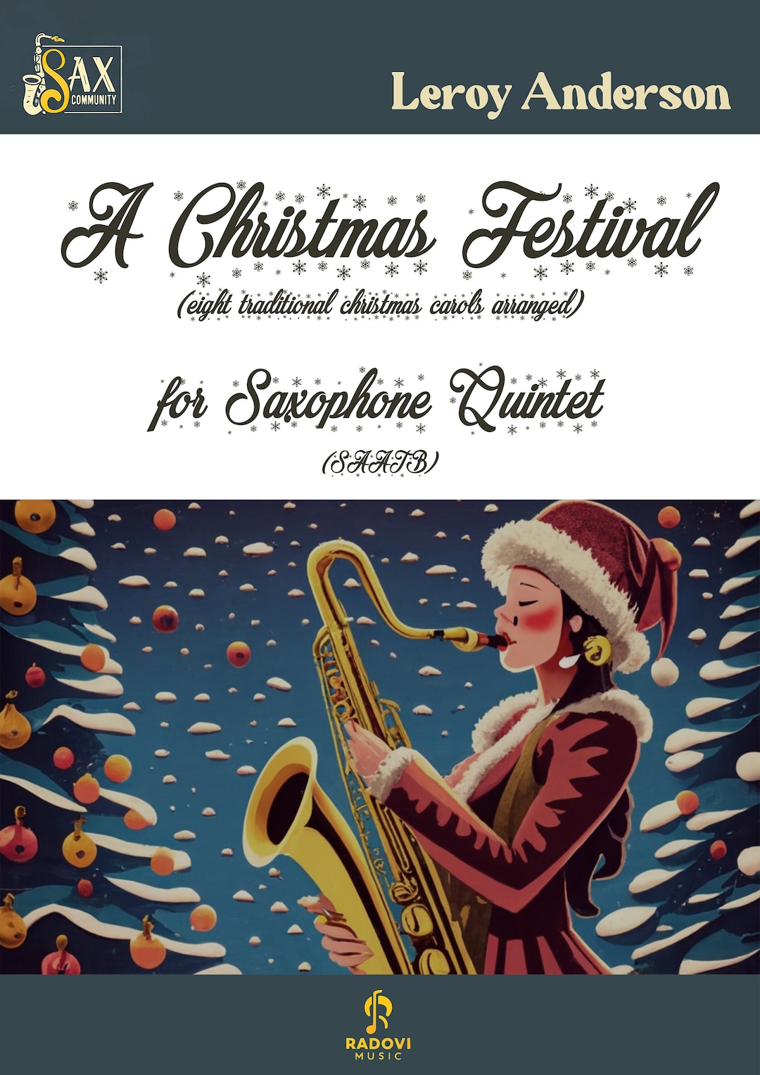A Christmas Festival by Leroy Anderson for Saxophone Quintet - Etsy ...
