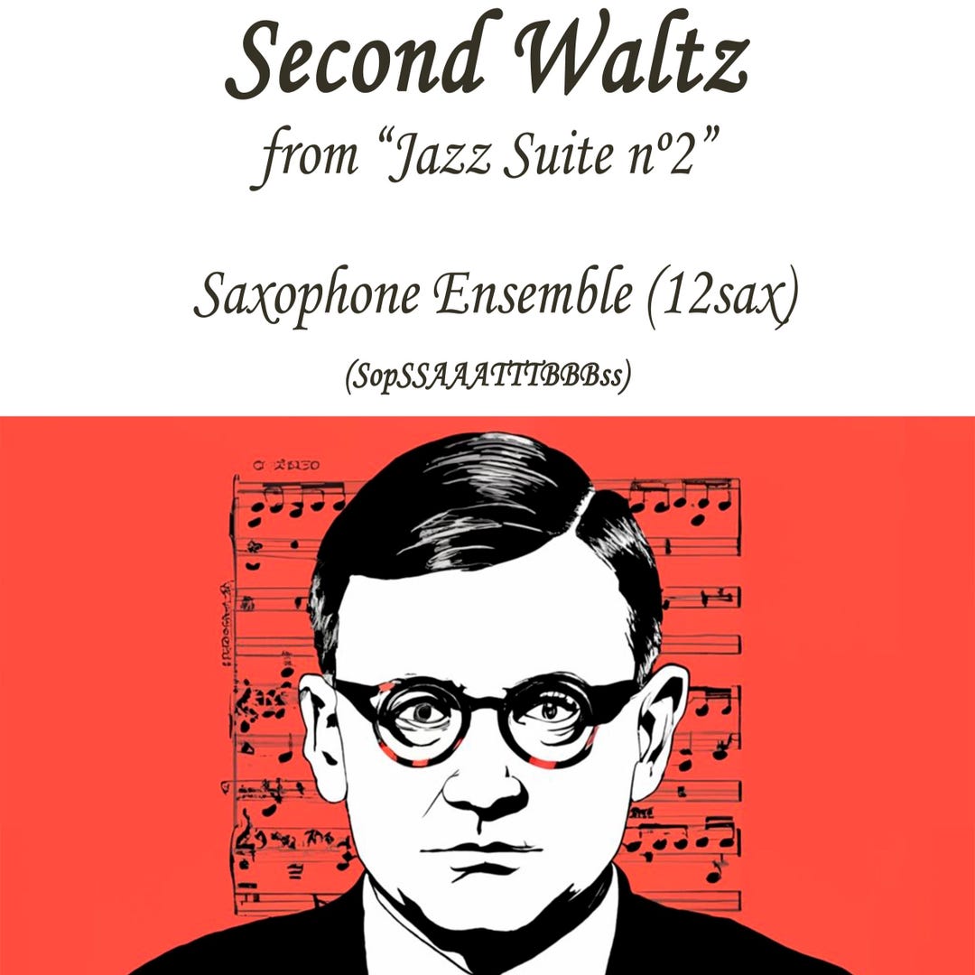 Second Waltz From Jazz Suite Nº2 by Dmitri Shostakovich for Saxophone ...