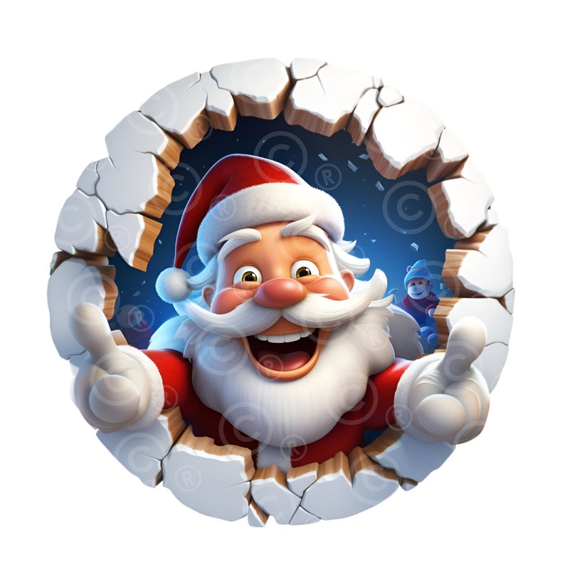 Cartoon Santa Claus Clipart PNG JPG Files for Christmas Card Design ...