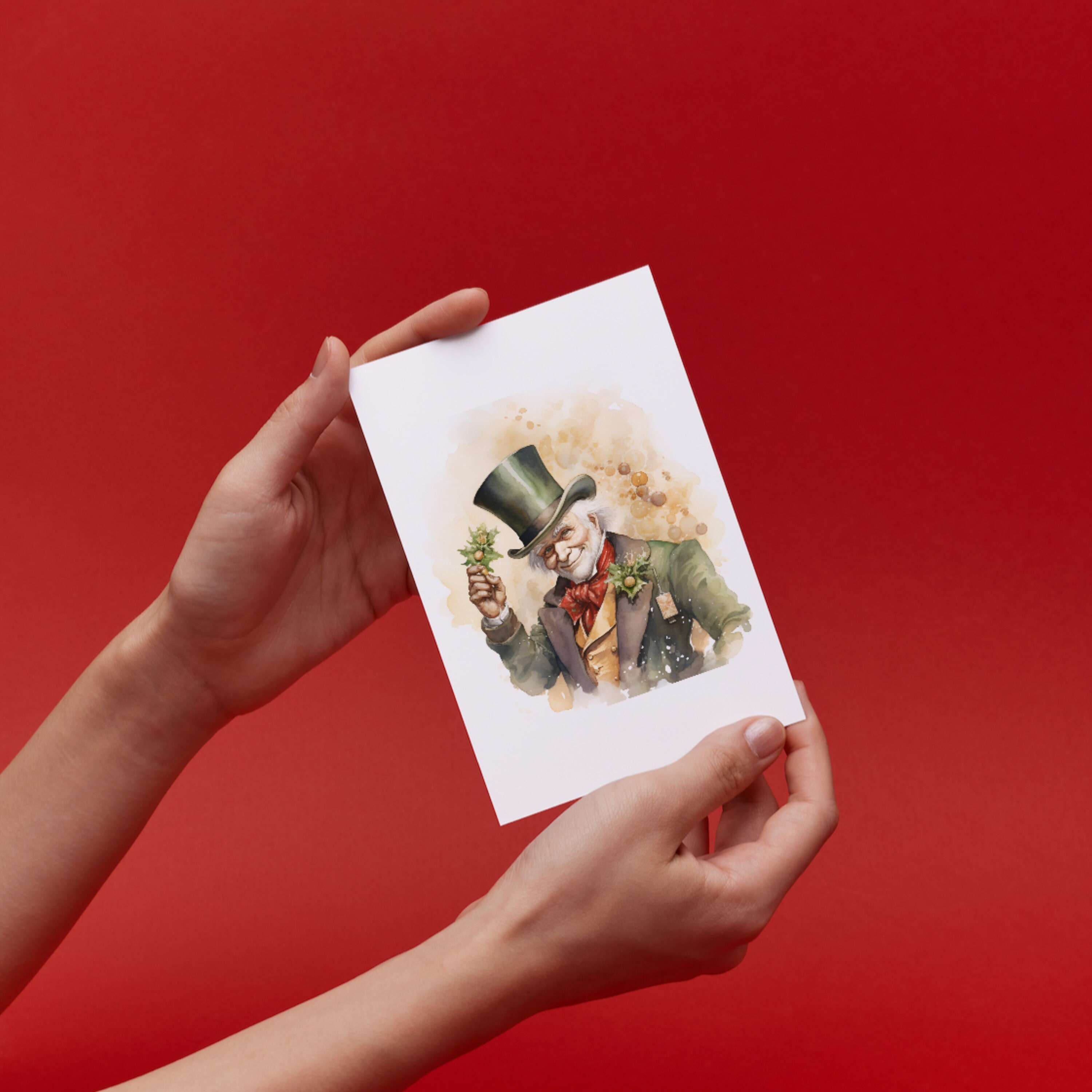 Ebenezer Scrooge Christmas Clipart JPG File Scrooge Portrait Commercial ...