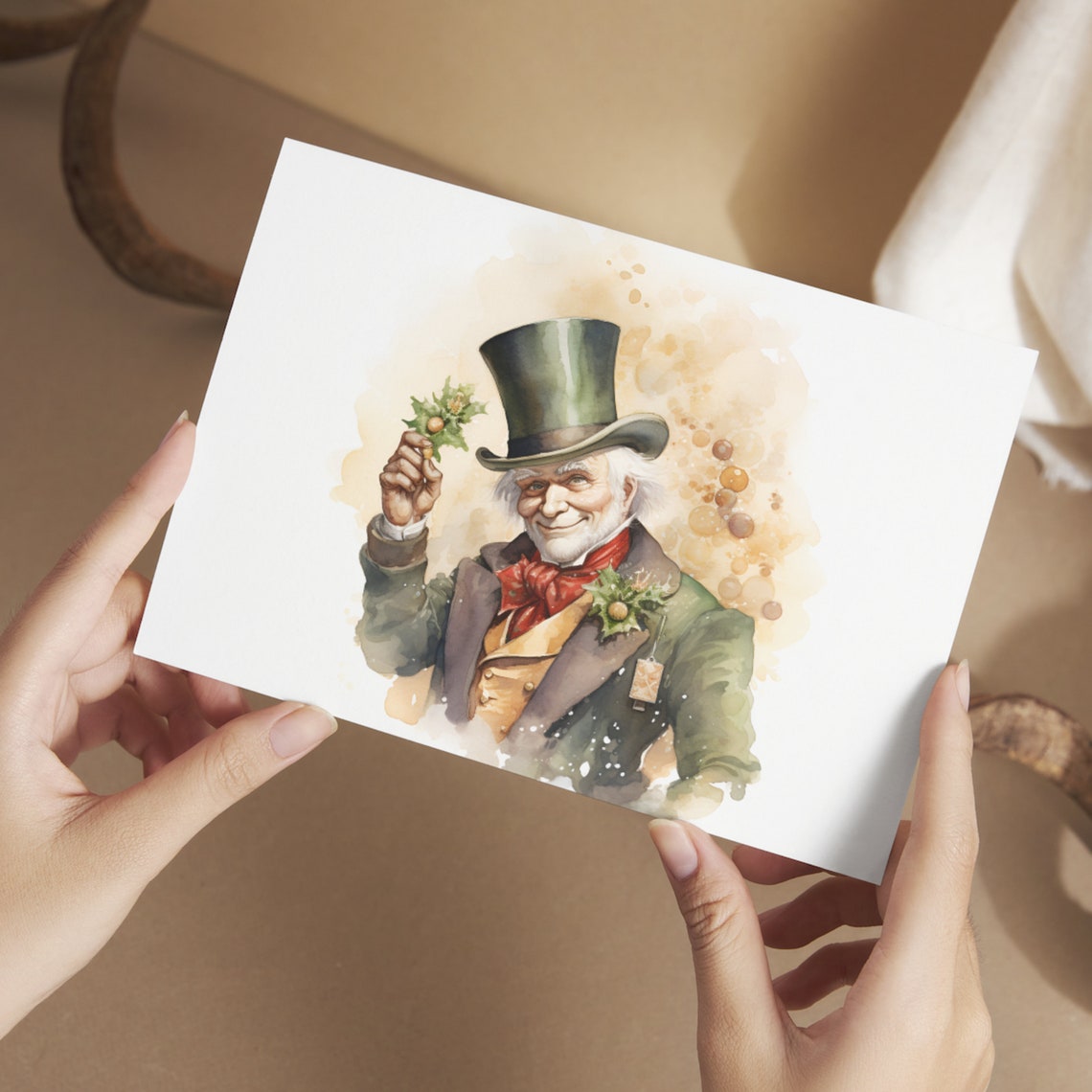 Ebenezer Scrooge Christmas Clipart JPG File Scrooge Portrait Commercial ...
