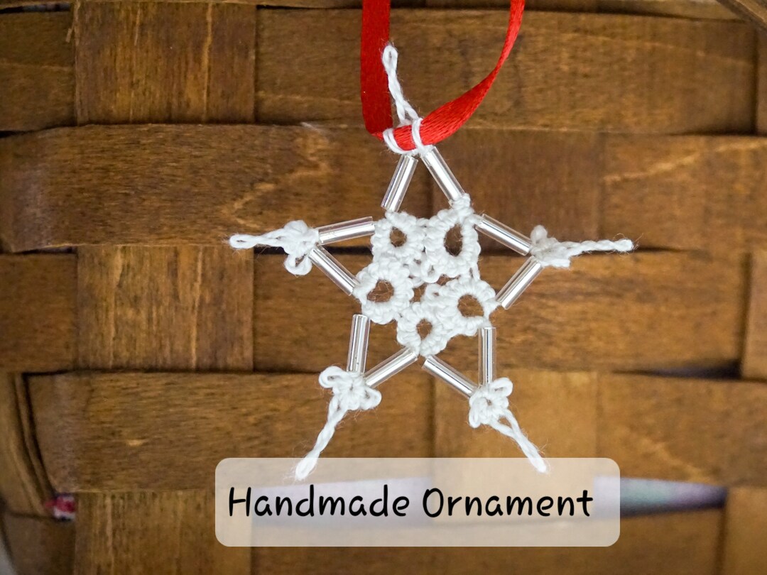 Yuletide Star Holiday Tatted Lace Ornament for Christmas or Yule Tree ...