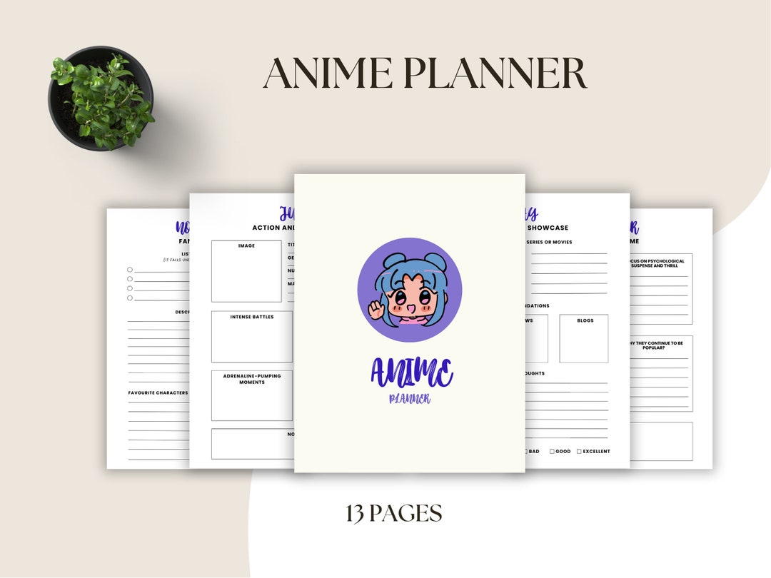 Plan Your Anime Journey Digital Canva Anime Planner, Episode Organizer ...