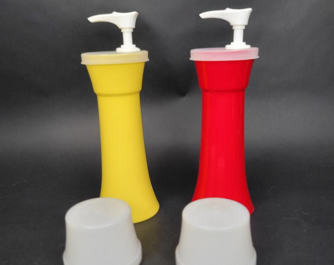Tupperware Ketchup and Mustard Dispenser by IGOTYOUBABEVINTAGE - Etsy