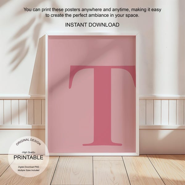 Letter Poster T - Etsy
